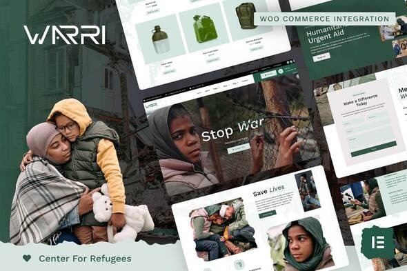 Warri 1.0 - Refugee Center Elementor Pro Template Kit - GPL nulled
