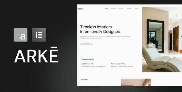 Arke 1.0 - Interior Design Studio Elementor Template Kit - GPL nulled